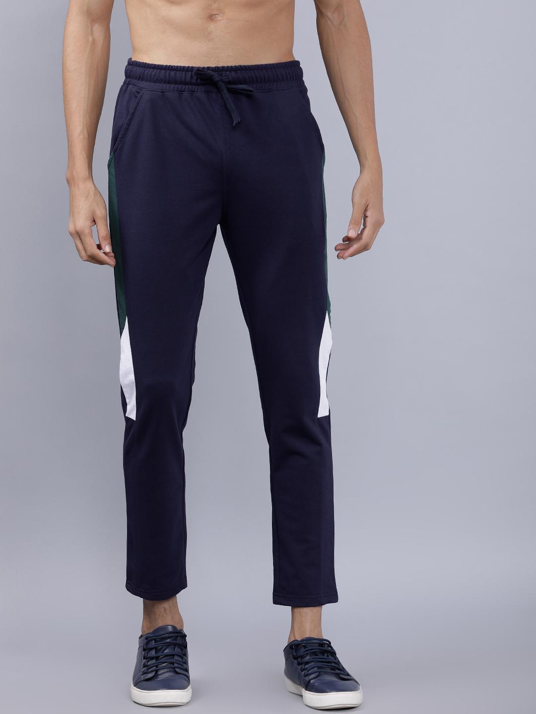 Buy HIGHLANDER Men Navy Blue Solid Slim Fit Track Pants - Track Pants ...