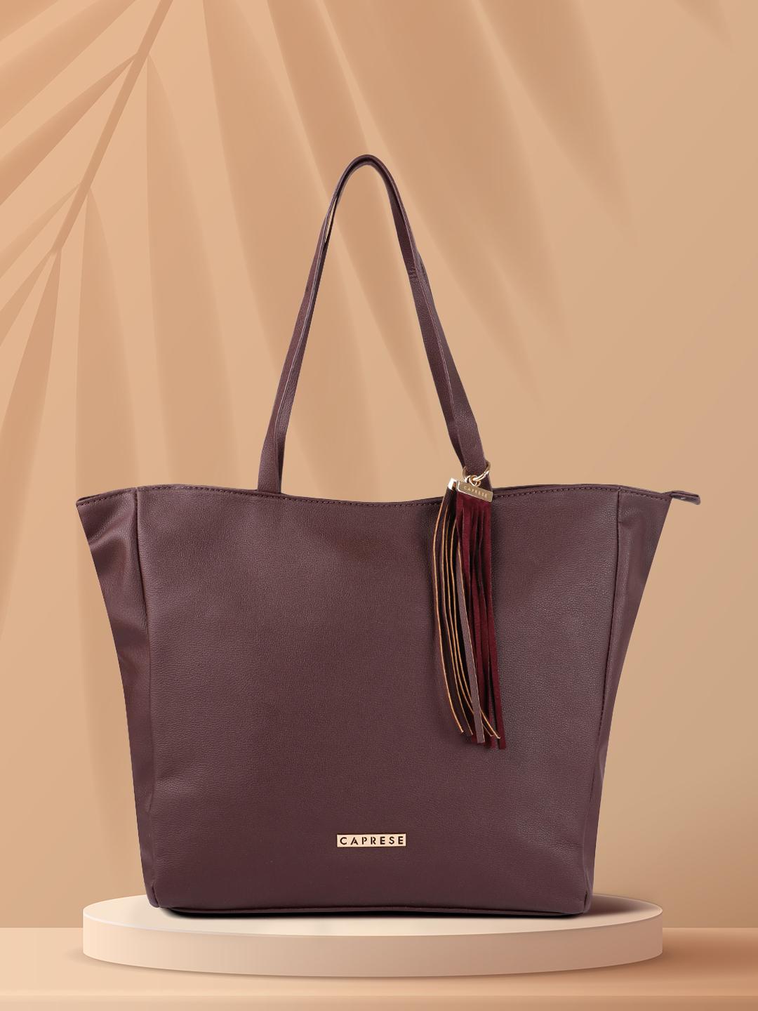 Buy Caprese Ariana Women Plum Large Tote Bag - Handbags for Women ...