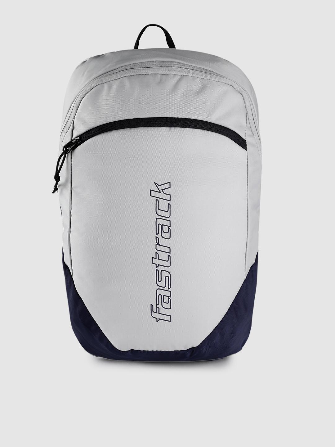 Buy Fastrack Unisex Grey Brand Logo Print Backpack - Backpacks for ...