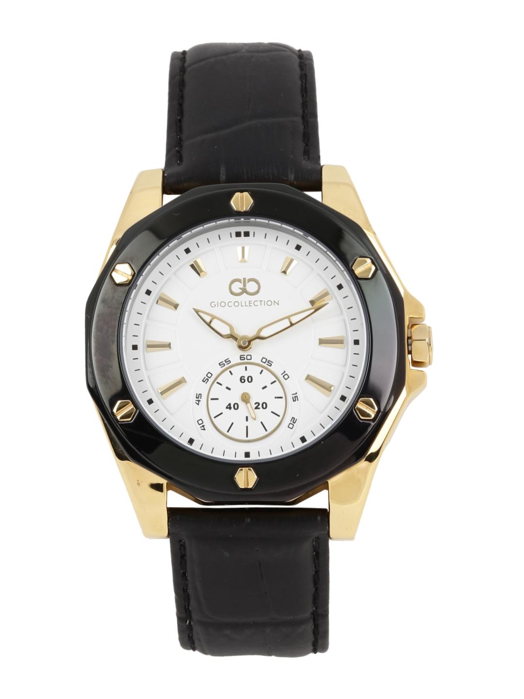 Buy GIO COLLECTION Men White Analogue Watch G1003 04 - Watches for Men ...