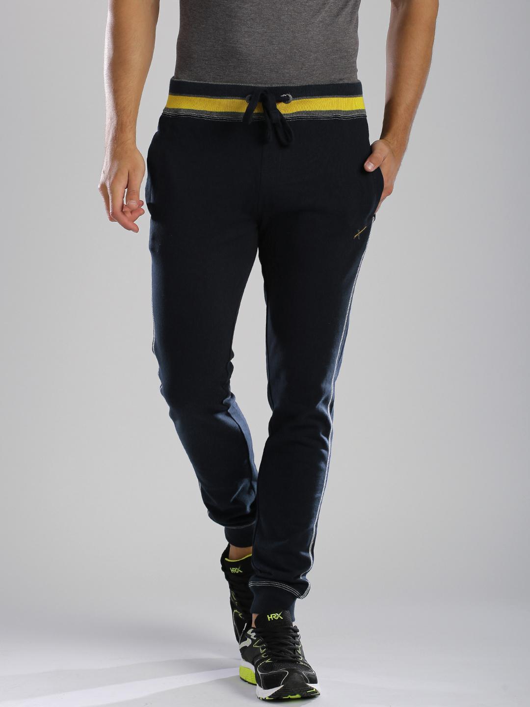 Buy HRX By Hrithik Roshan Grey Active Track Pants - Track Pants for Men ...