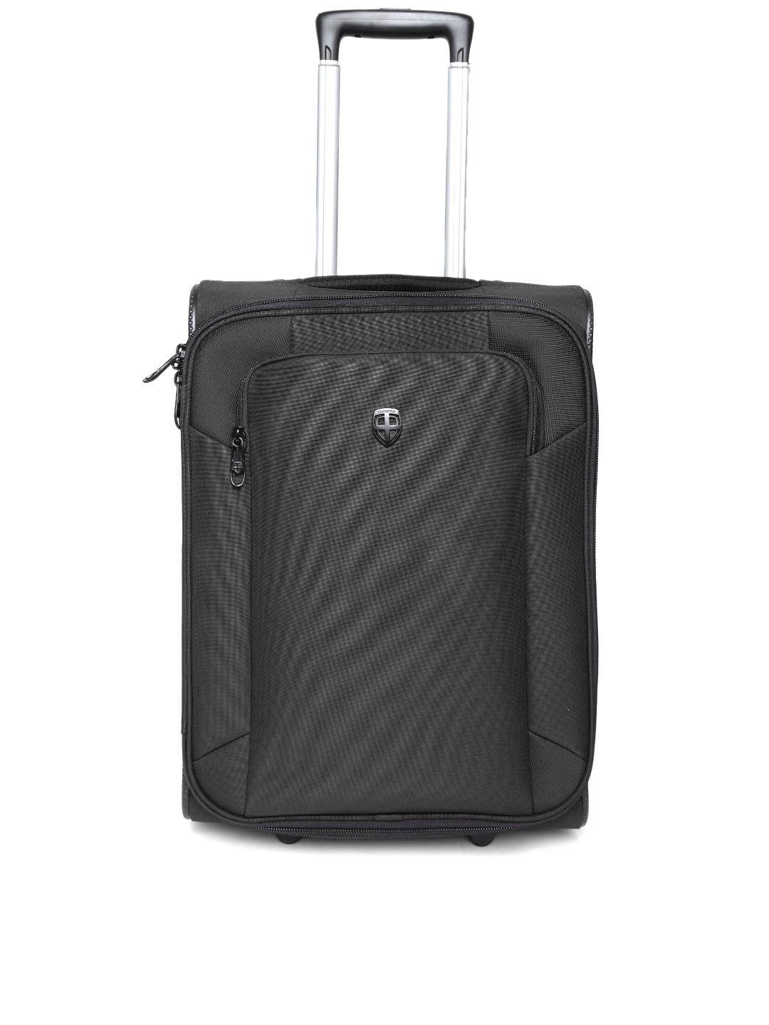 Buy Ellehammer Unisex Black Trolley Bag - Trolley Bag for Unisex ...