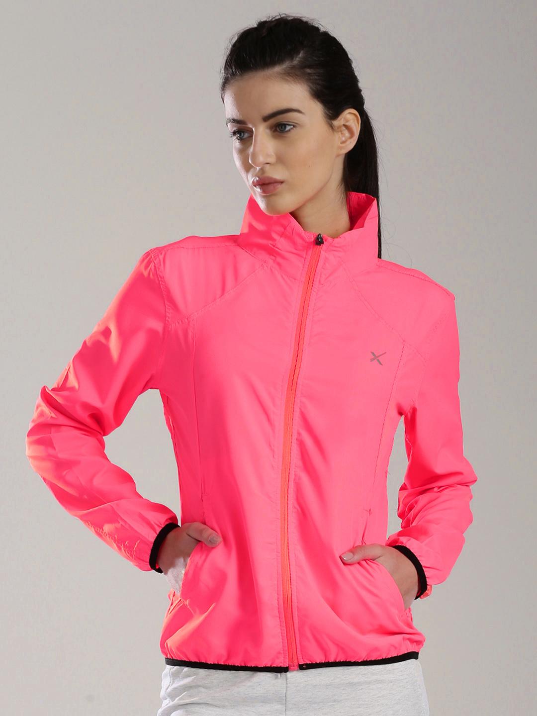 Buy HRX By Hrithik Roshan Active Neon Pink Polyester Windcheater Jacket ...
