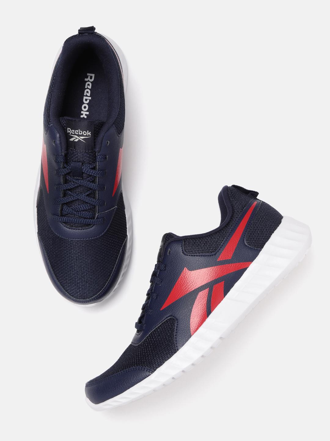 Buy Reebok Men Navy Blue & Red Printed Speed LP Running Shoes - Sports ...