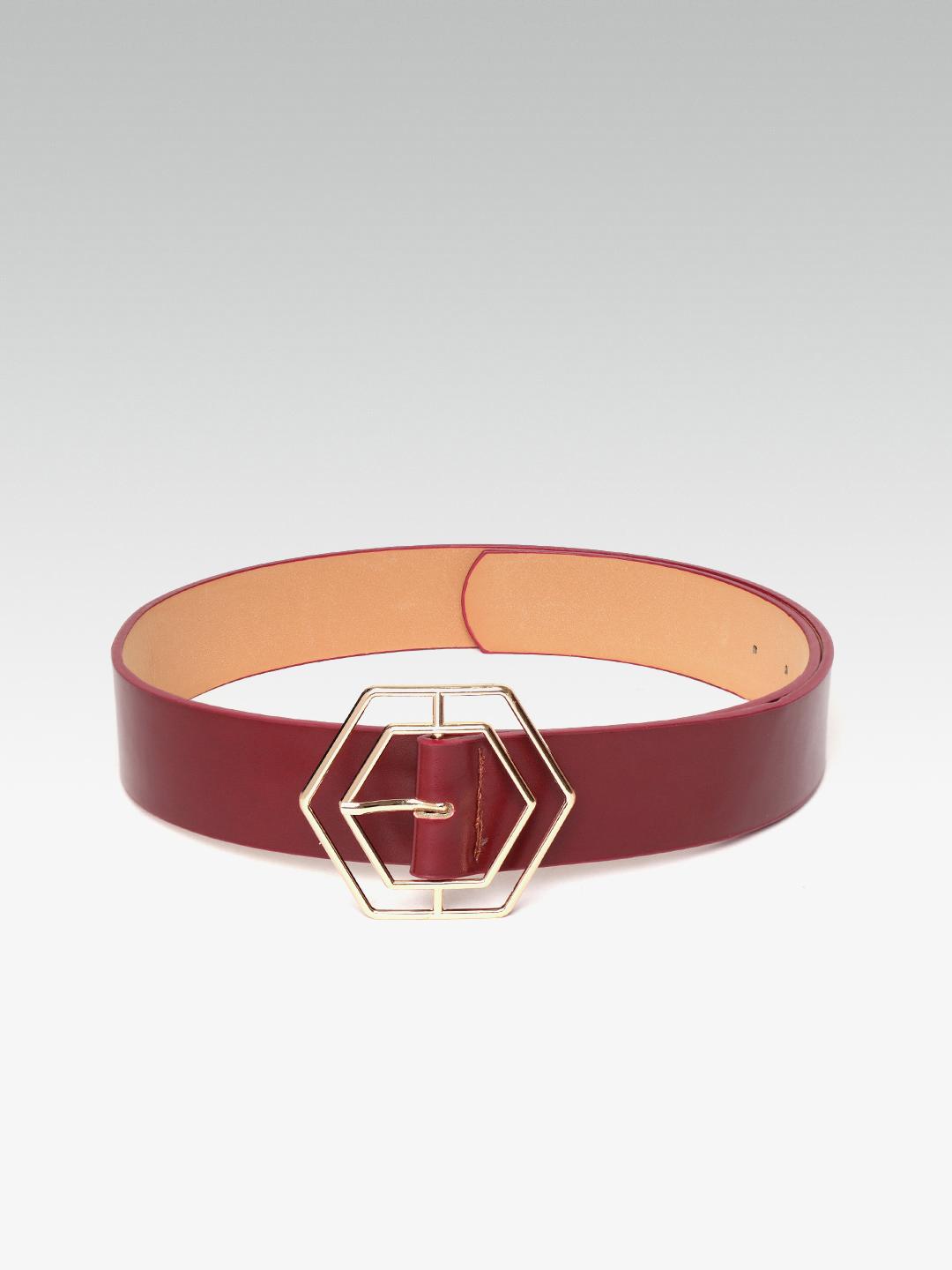 Buy 20Dresses Women Maroon Solid Wide Belt - Belts for Women 11677558 ...