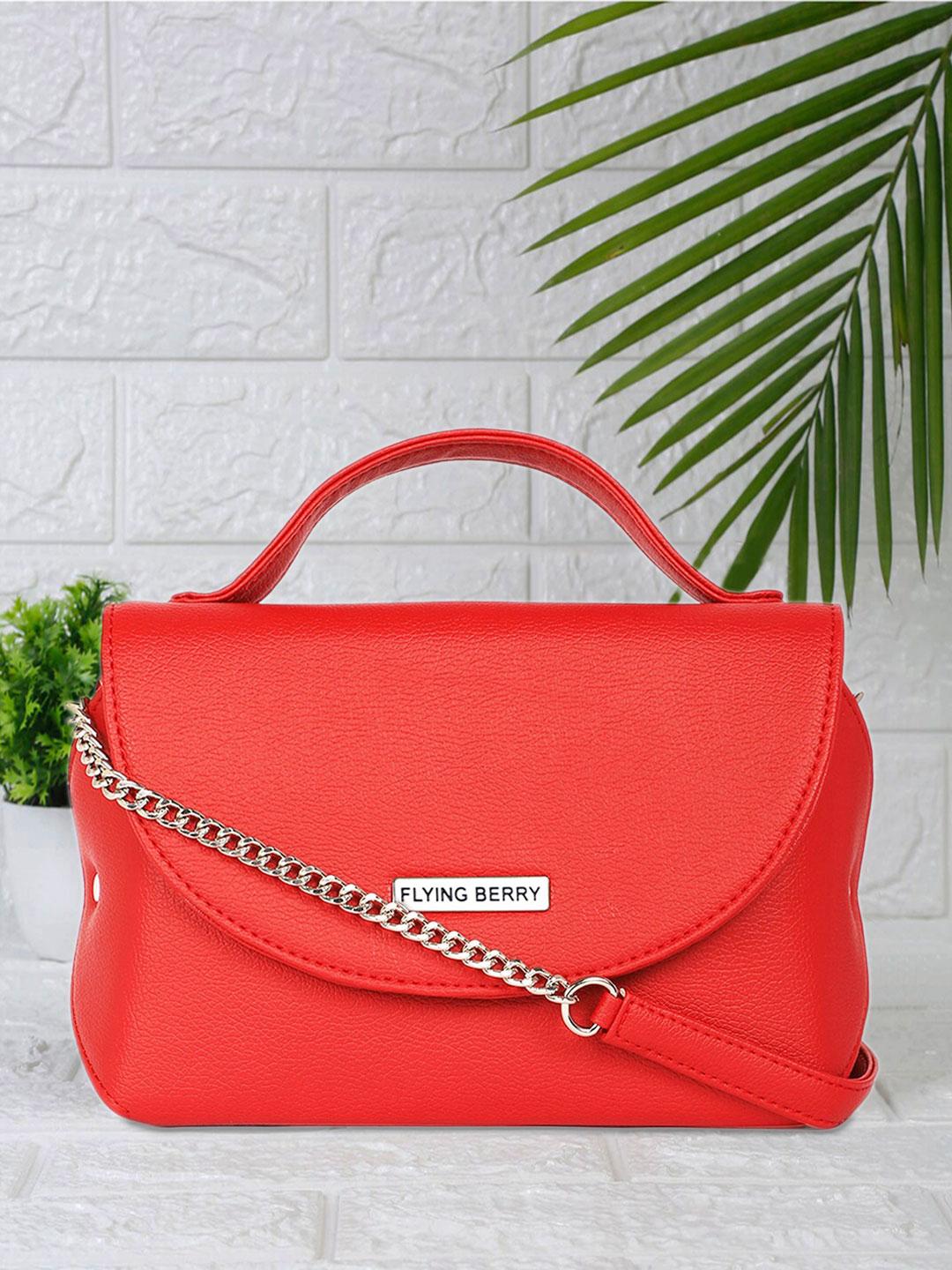 Buy FLYING BERRY Women Red Solid Satchel Bag - Handbags for Women ...