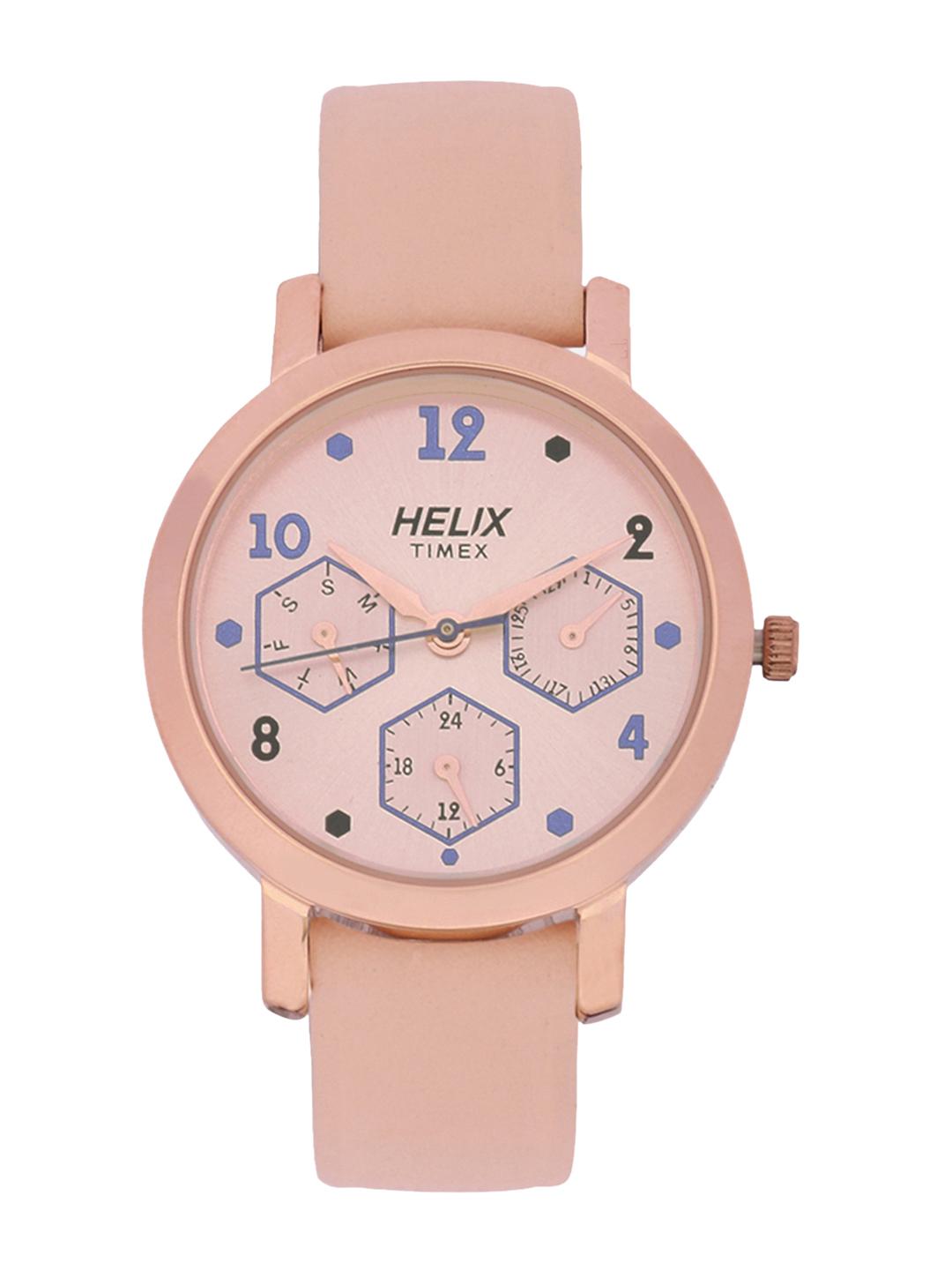 Buy Helix By Timex Women Rose Gold Toned Analogue Watch TW024HL31 ...