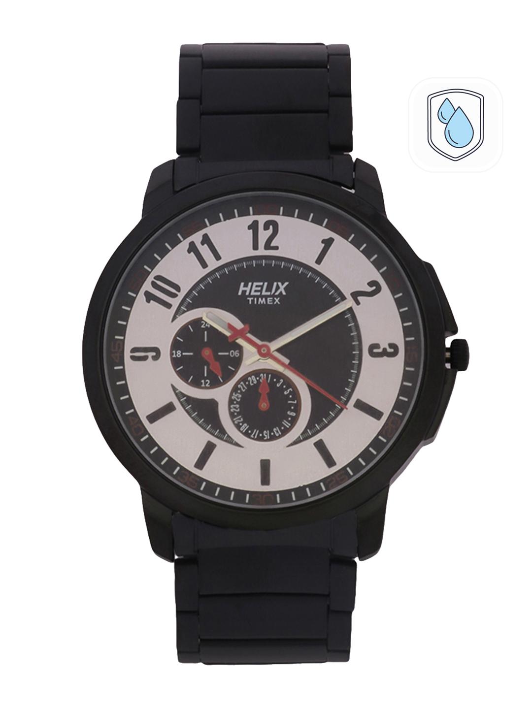 Buy Helix By Timex Men Silver Toned Analogue Watch TW027HG32 - Watches ...