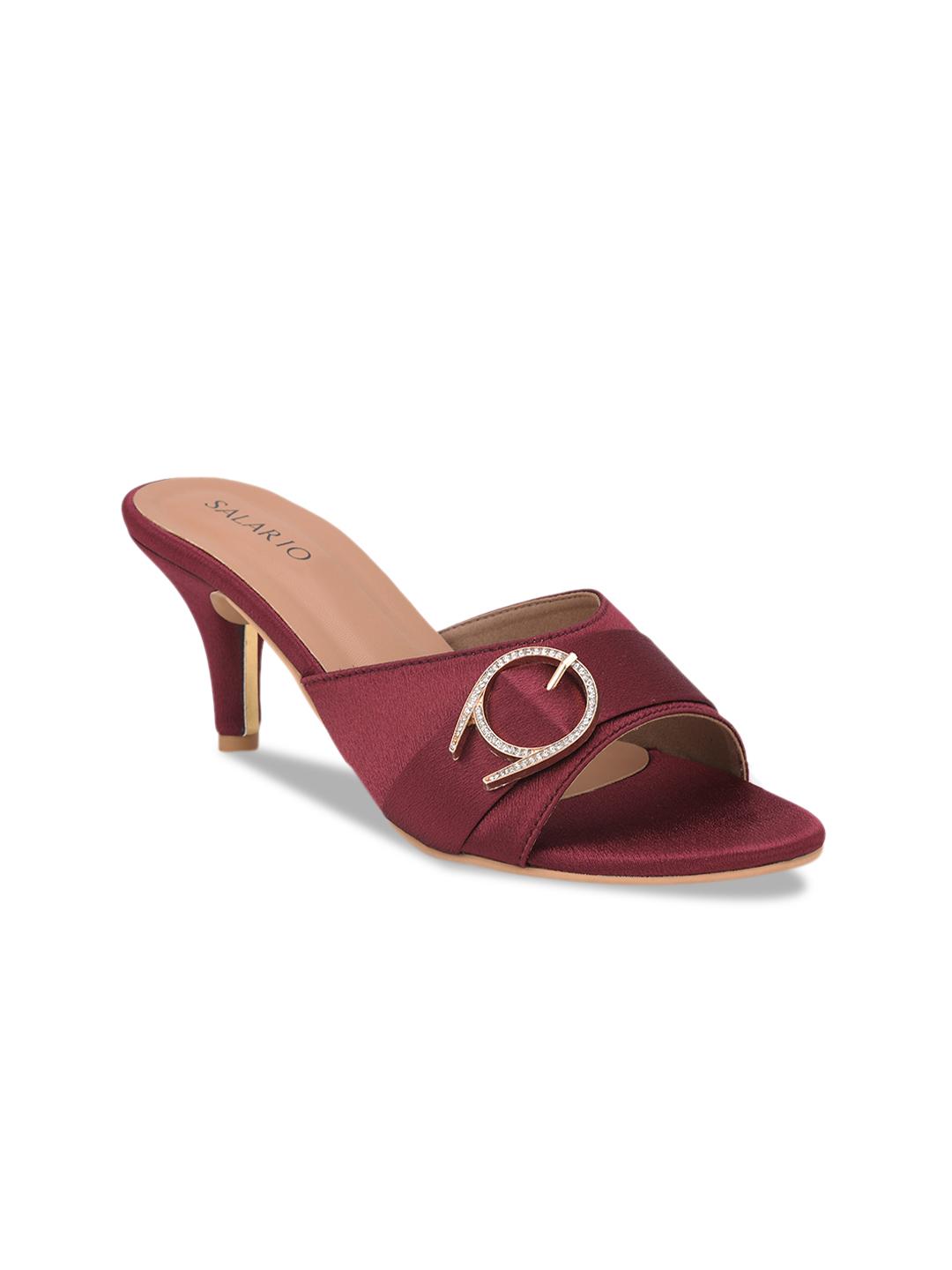 Buy SALARIO Women Maroon Solid Stilettos - Heels for Women 11764948 ...