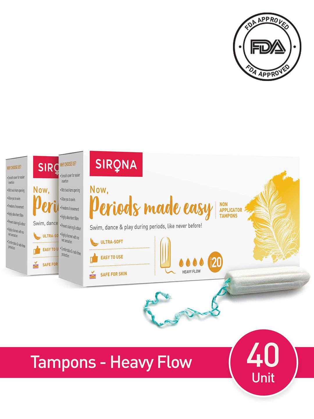 Buy Sirona Pack Of 2 Premium Digital Tampon Heavy Flow Tampons ...
