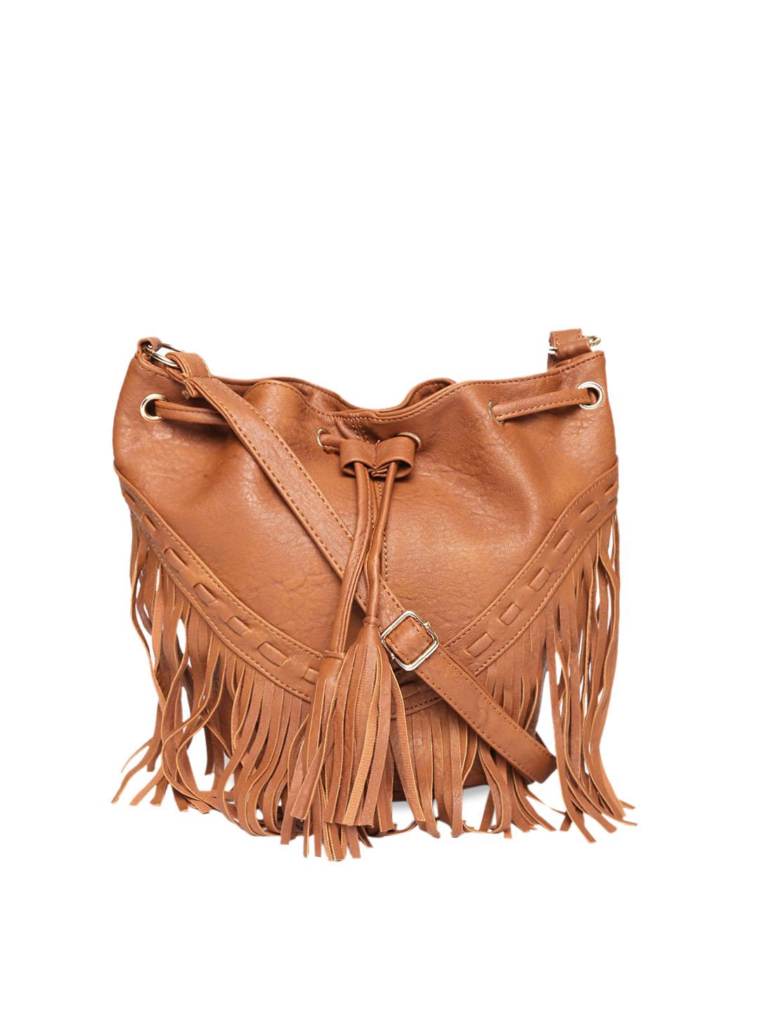 Buy Red Pout Brown Solid Sling Bag - Handbags for Women 11796230 | Myntra