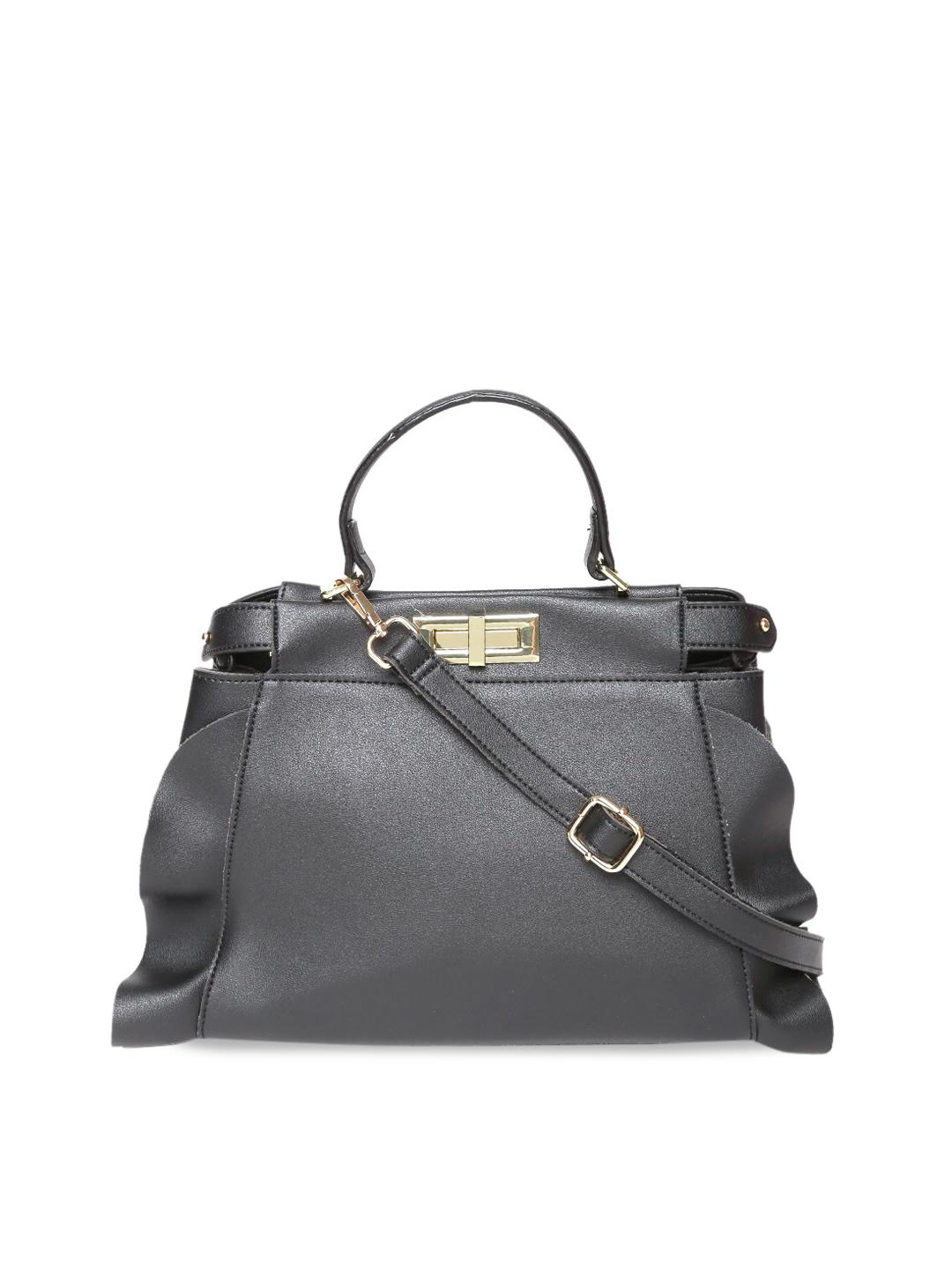 Buy Red Pout Charcoal Grey Solid Handheld Bag - Handbags for Women ...