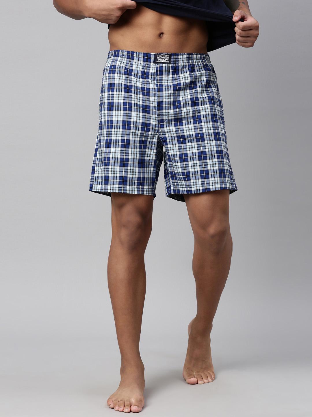 Buy Levis Men Checked Cotton Woven Soft Boxer Shorts With Side Pocket ...