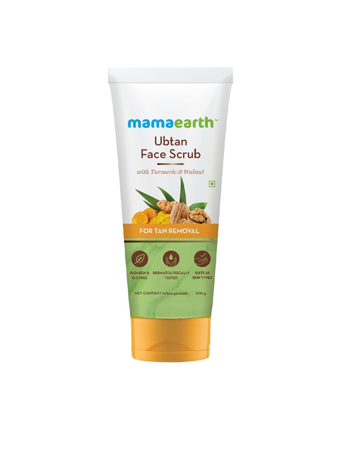Buy Mamaearth Ubtan Face Scrub With Turmeric & Walnut For Tan Removal 100g - Face Scrub And ...