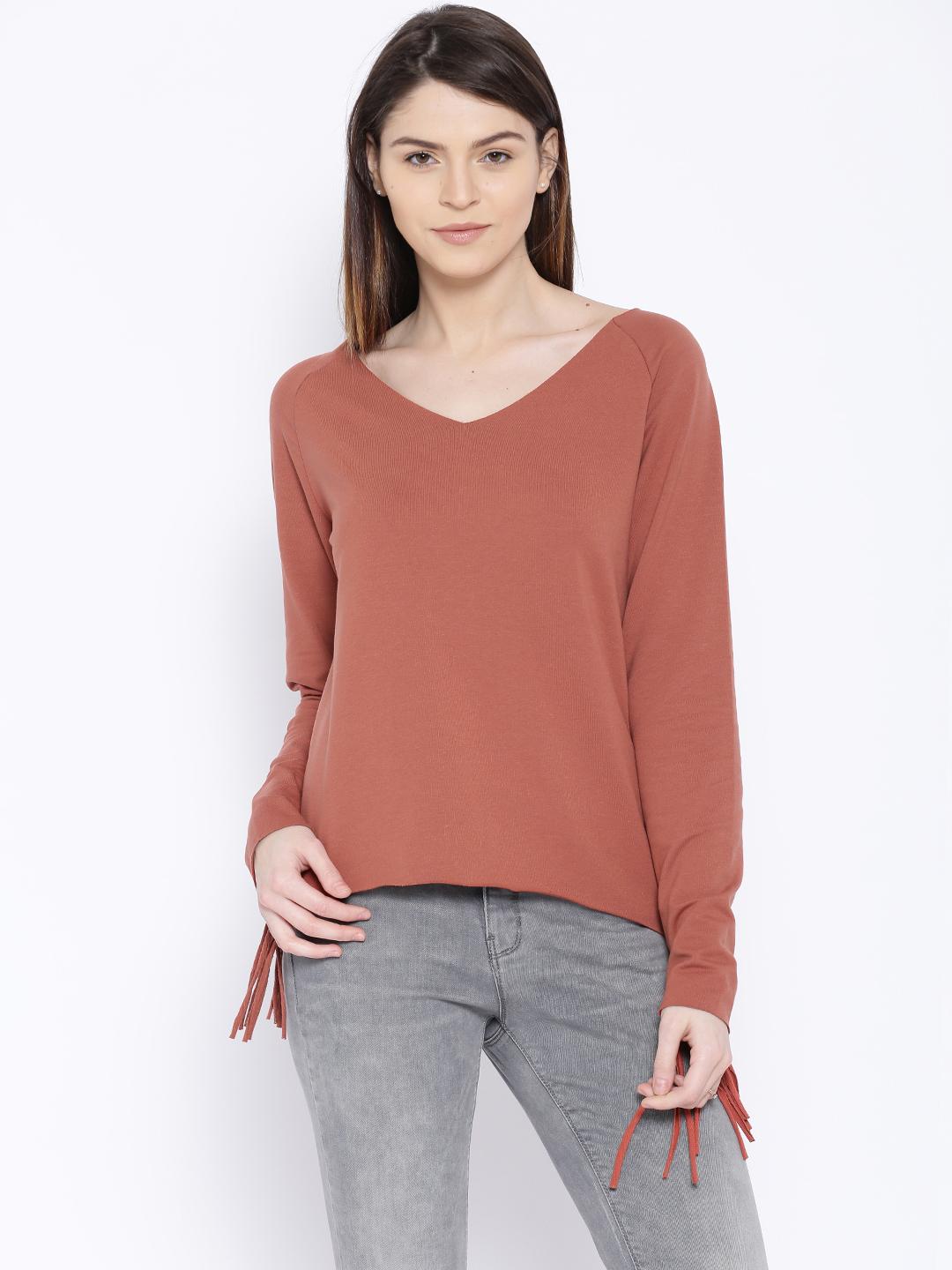 Buy ONLY Rust Brown Top - Tops for Women 1198923 | Myntra