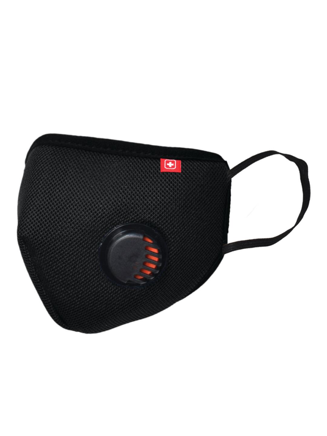 Buy SWISS MILITARY Unisex Black 3 Ply Valved Anti Bacterial Reusable ...