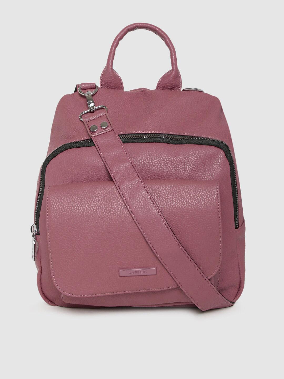 Buy Caprese Women Pink Solid Backpack - Backpacks for Women 12088920 ...
