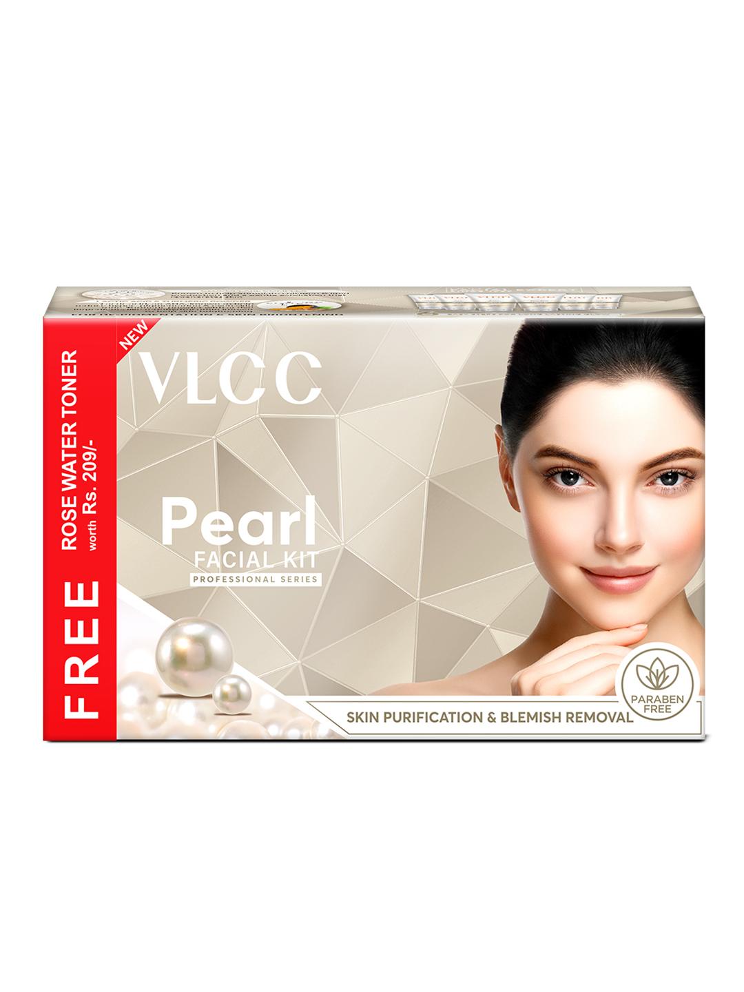 Buy VLCC Pearl Facial Kit 300g + FREE Rose Water Toner 100ml - Facial ...
