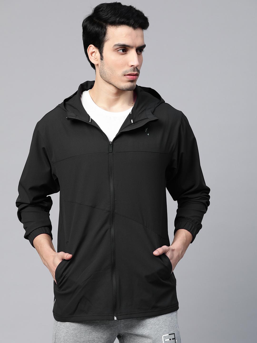 Buy Puma Men Black Solid Train Vent Track Jacket - Jackets for Men ...