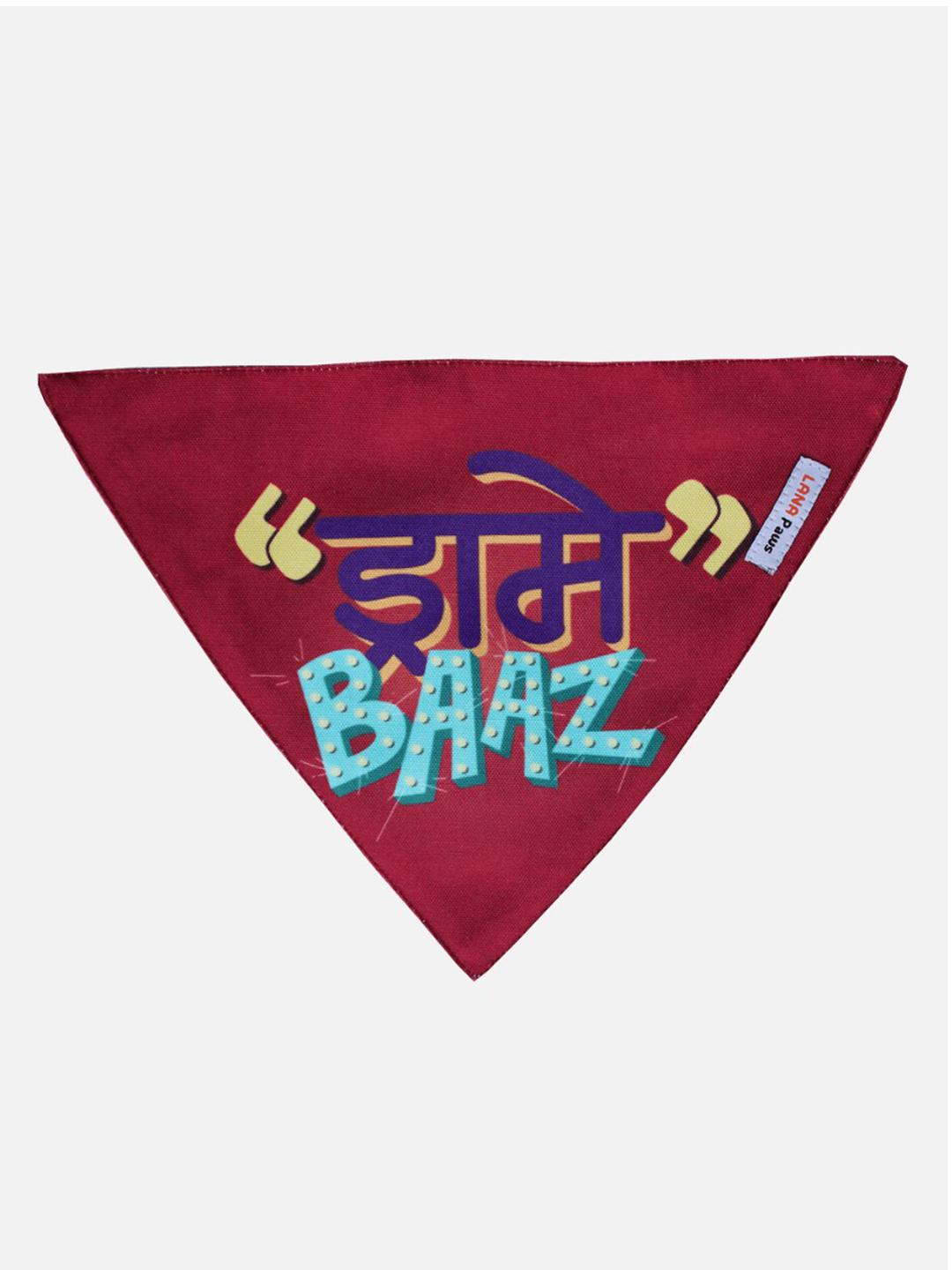 Buy LANA PAWS Rust Red & Blue Printed Dog Bandana Scarf - Pet Bandanas ...