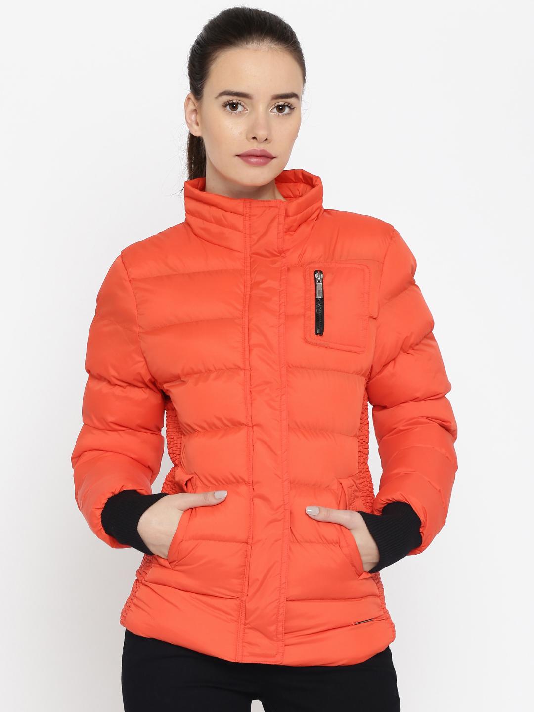 Buy HARVARD Orange Puffer Jacket - Jackets for Women 1238711 | Myntra