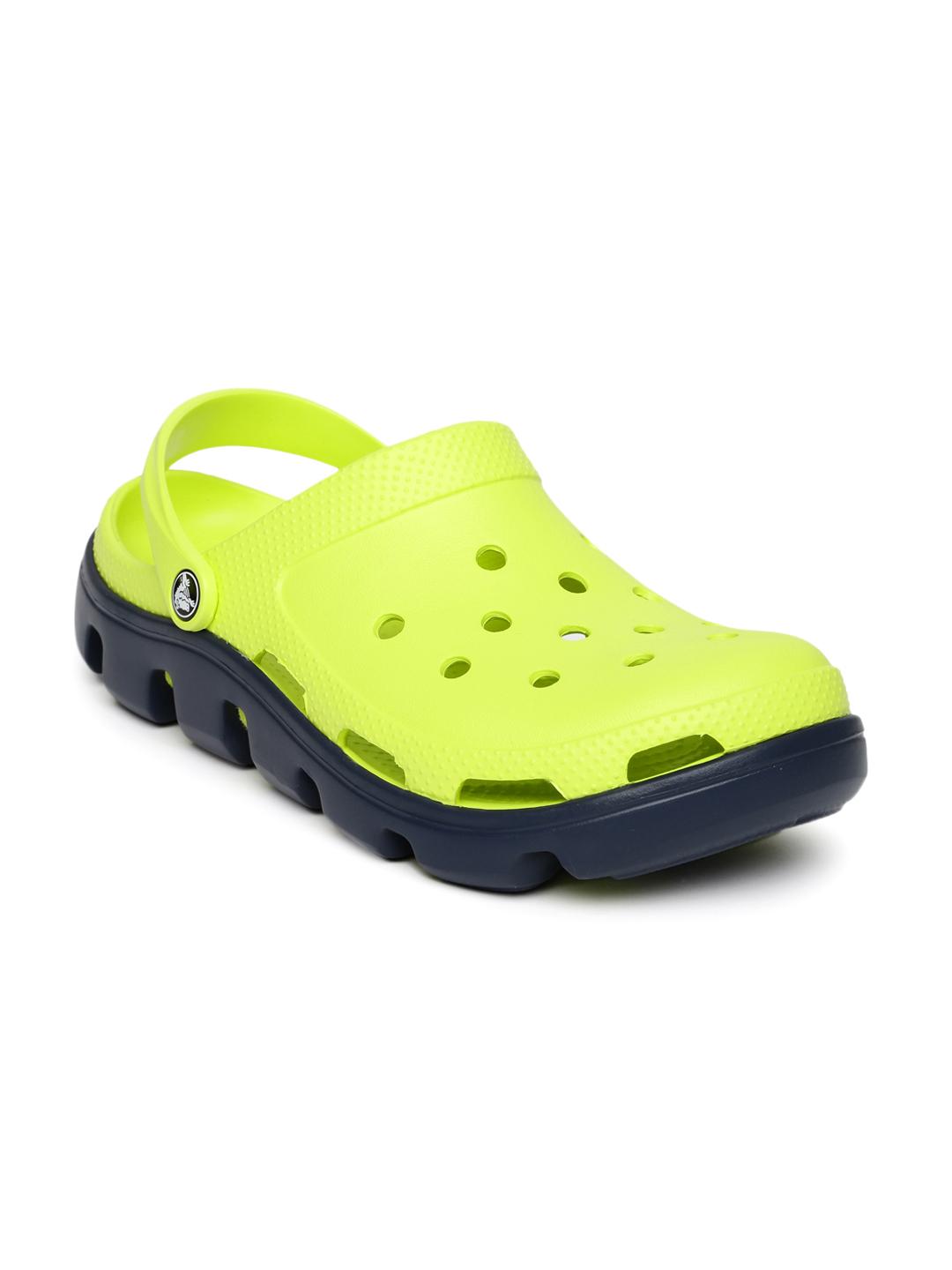 Buy Crocs Unisex Lime Green Duet Sport Cut Work Clogs - Flip Flops for ...