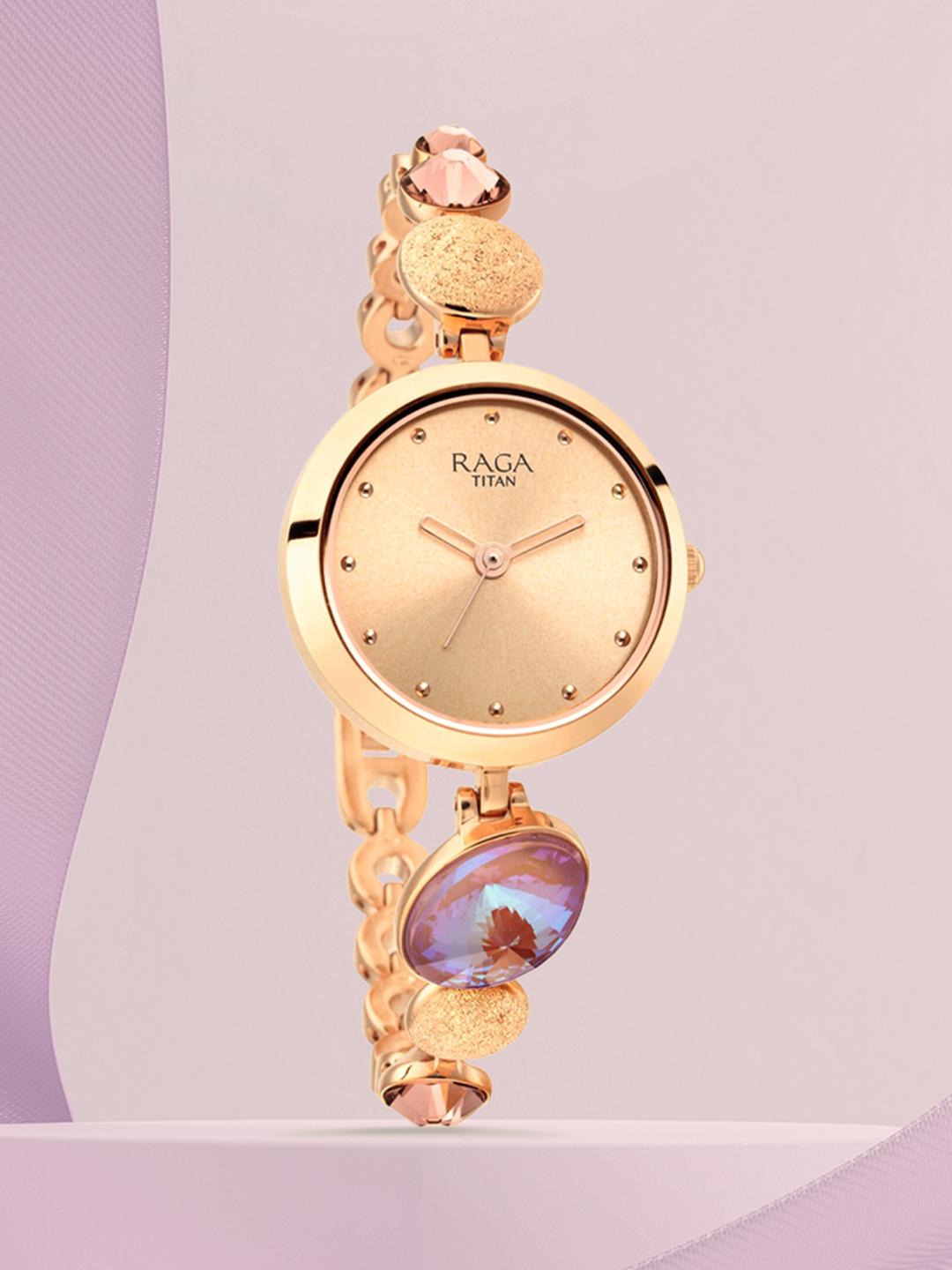 Buy Titan Raga Moments Of Joy Quartz Analog With Rose Gold Dial Watch ...