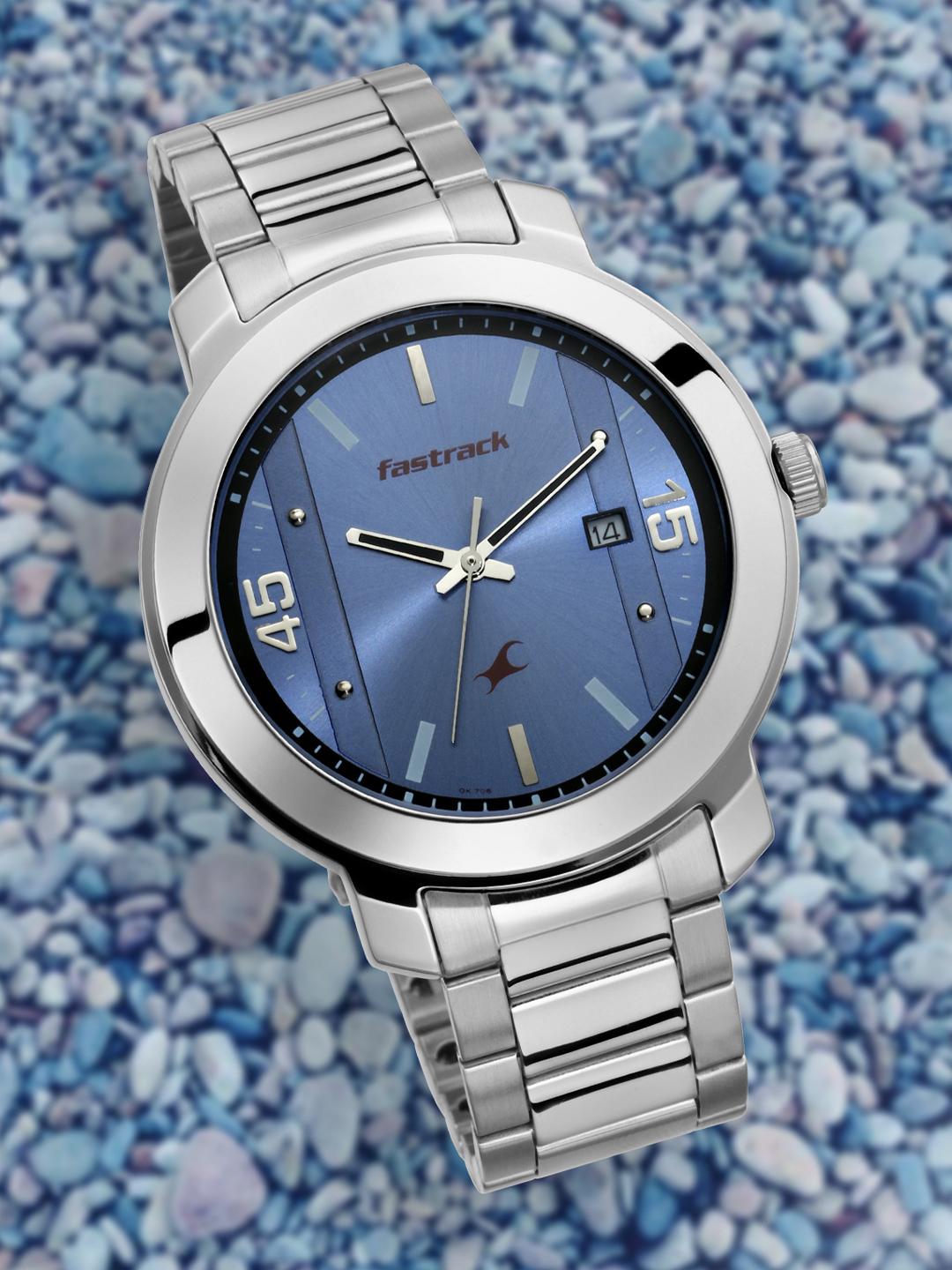 Buy Fastrack Bare Basics Quartz Analog With Blue Dial Watch For Guys ...