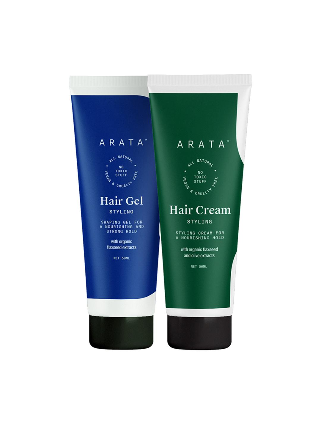 Buy ARATA White Hair Styling Combo With Hair Gel& Hair Cream (50 ML ...