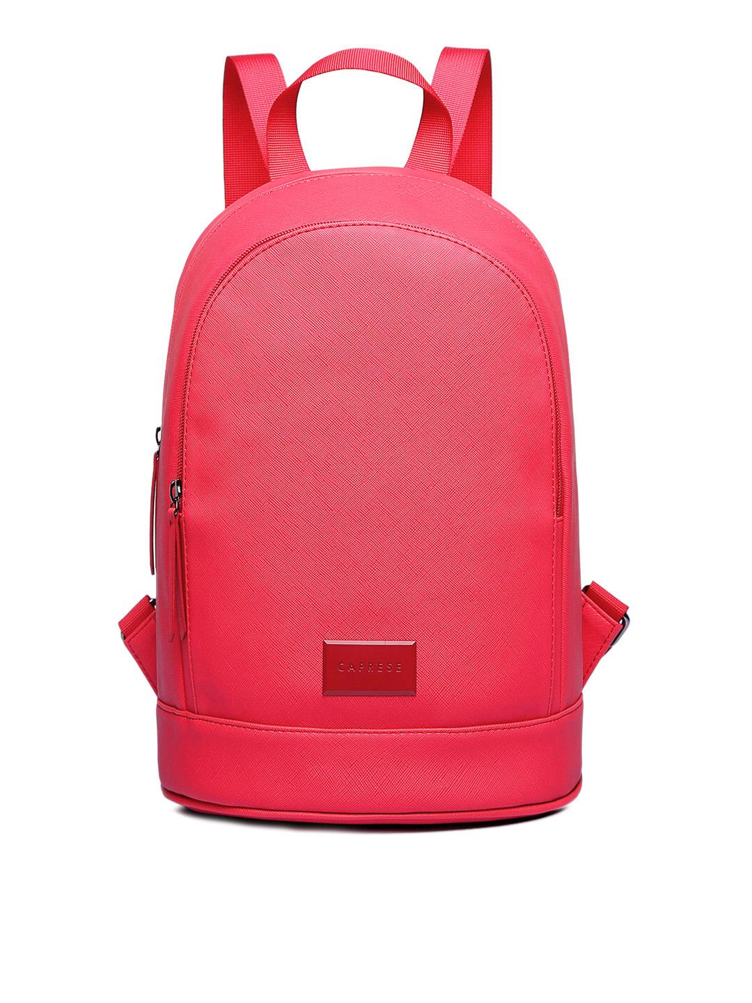 Buy Caprese Women Pink Solid BARBARA Backpack - Backpacks for Women ...