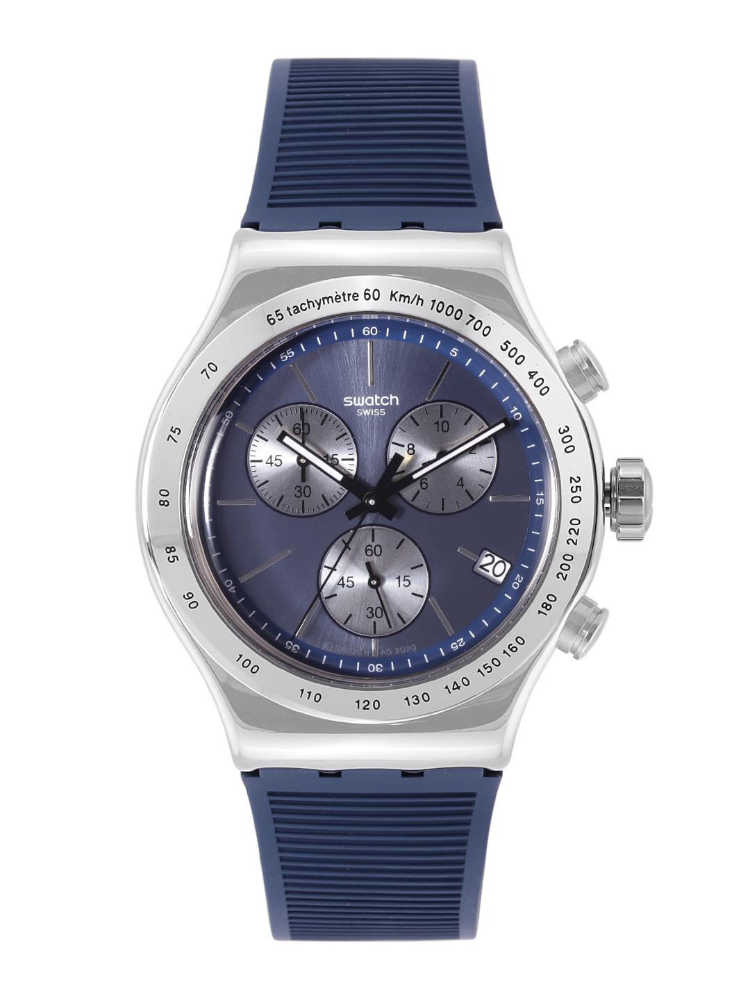 Buy Swatch Men Navy Blue Lost In The Sea Swiss Made Water Resistant ...
