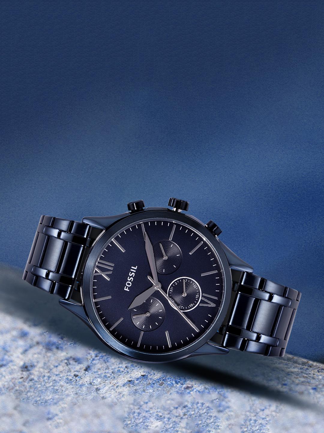 Buy Fossil Men Navy Blue Analogue Watch BQ2403 - Watches for Men ...