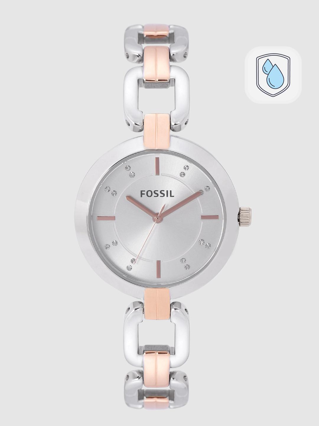 Buy Fossil Women Silve Toned Analogue Watch BQ3341 SILVER - Watches for ...