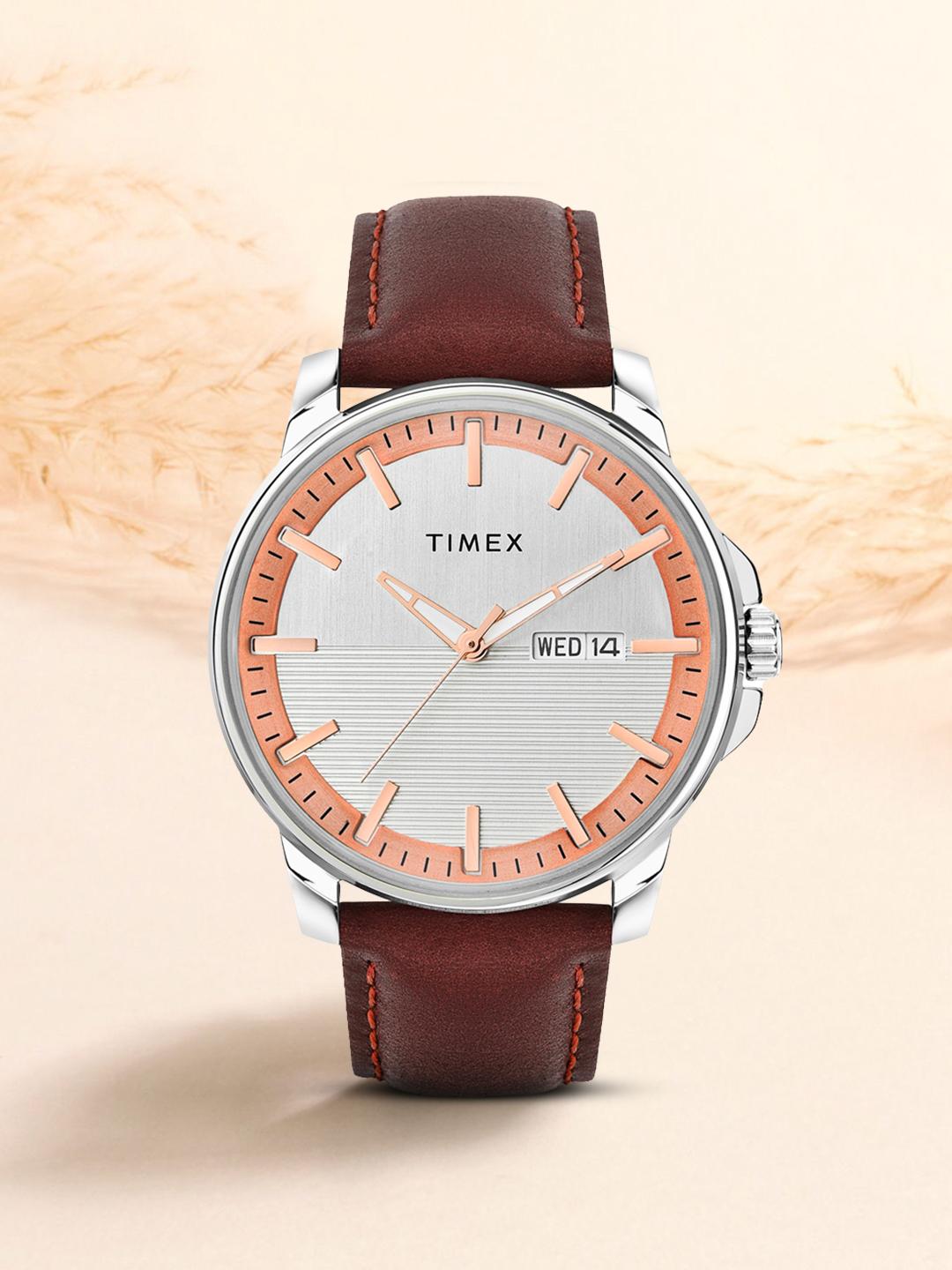Buy Timex Men Silver Toned Analogue Watch TWEG17210 - Watches for Men ...