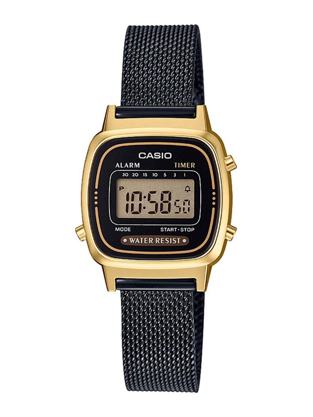 Buy CASIO Unisex Gold Toned Digital Watch D201 - Watches for Unisex ...