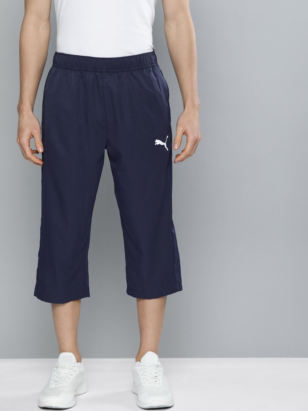 Buy Puma Men Navy Blue Active Woven 3/4 Sustainable Track Pants - Track ...
