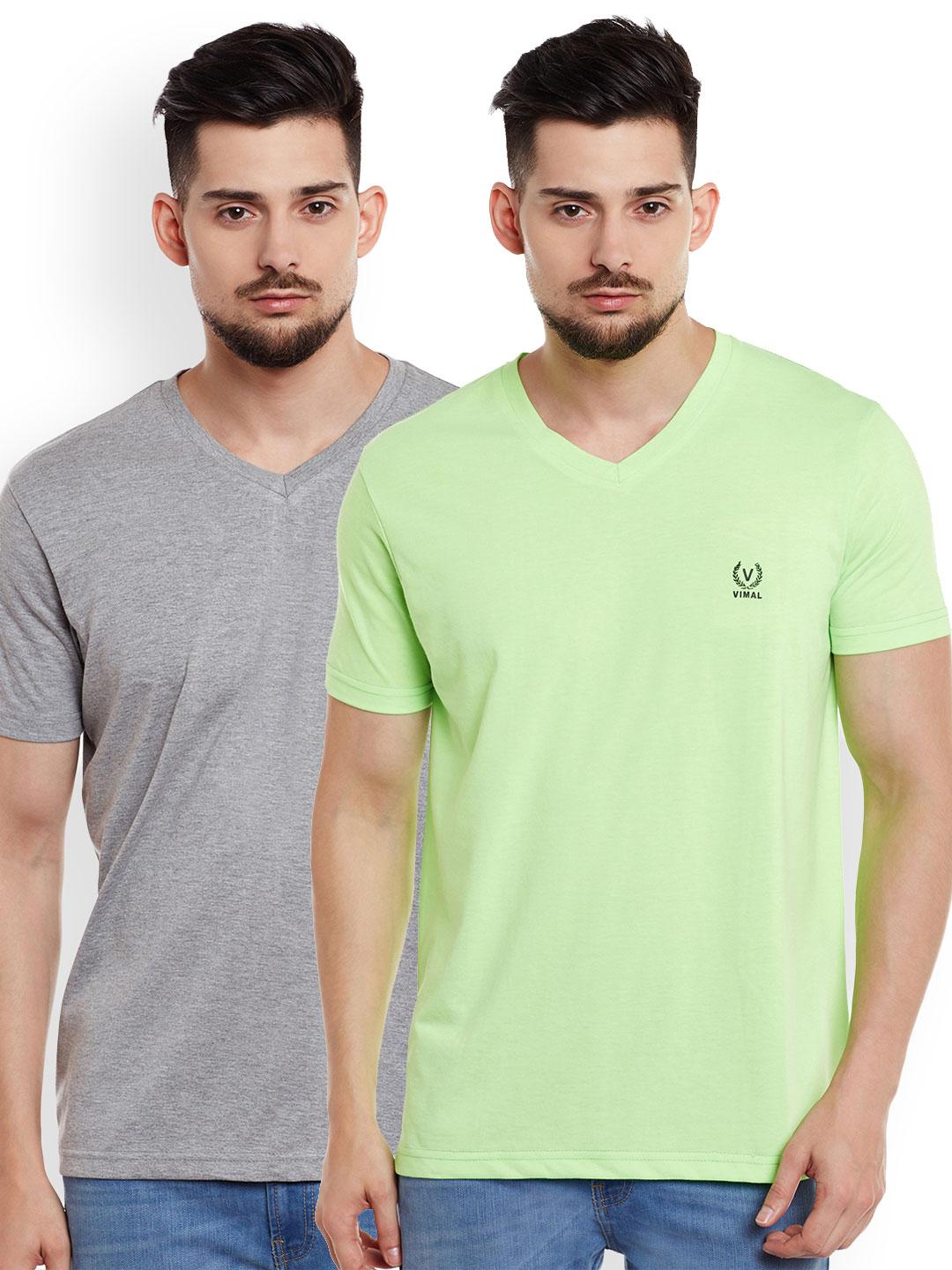 Buy MACK Men Pack Of 2 Cotton T Shirts - Tshirts for Men 13676500 | Myntra