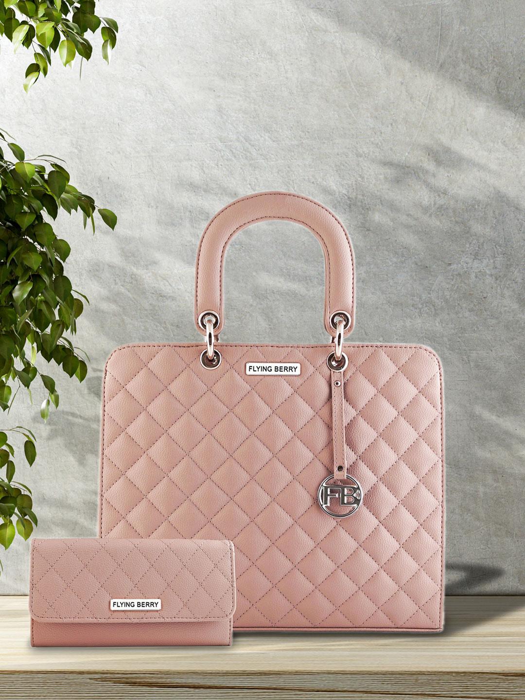 Buy FLYING BERRY Mauve Solid Handheld Bag Combo - Handbags for Women ...