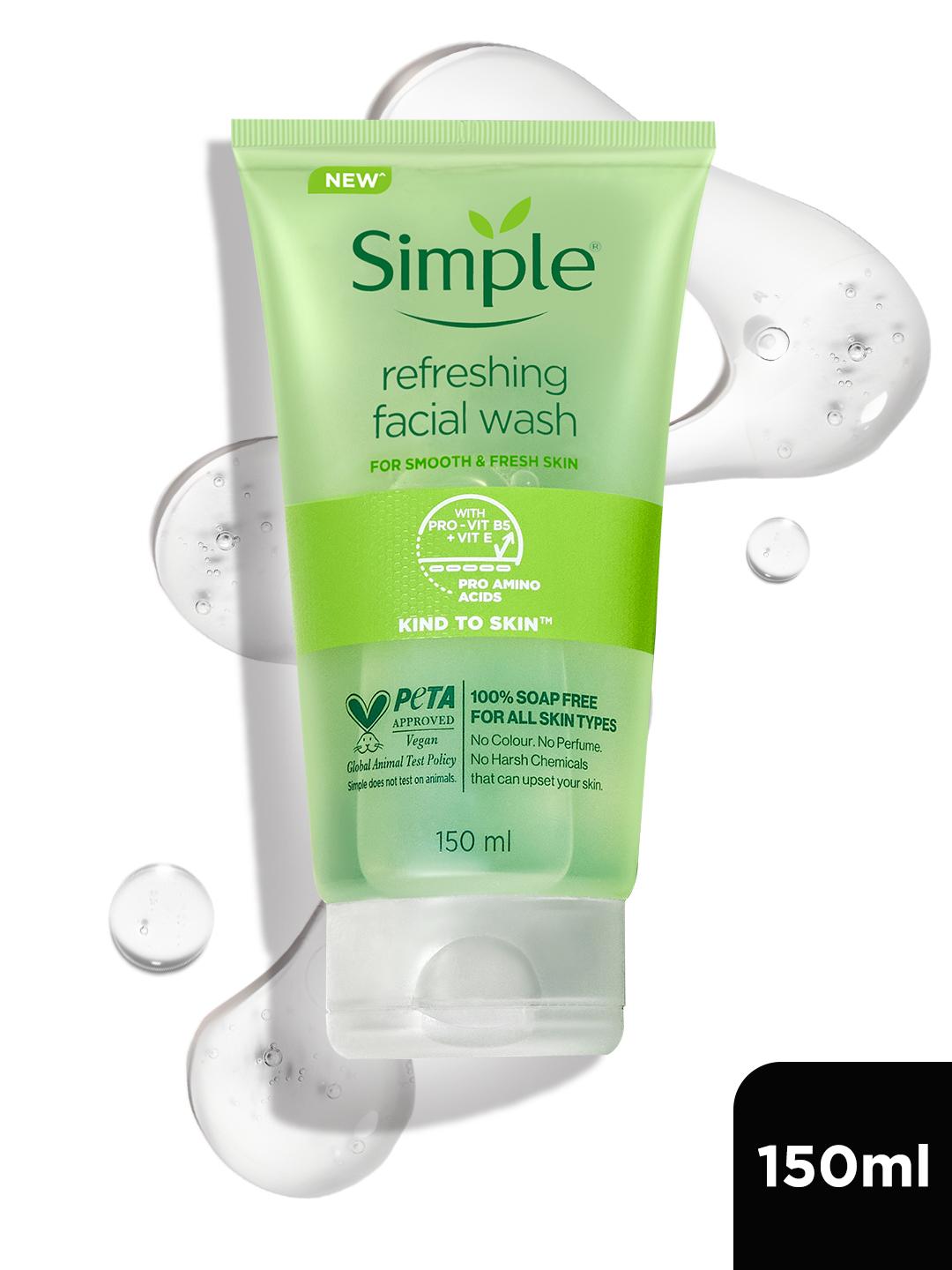 Buy Simple Kind To Skin Refreshing Facial Wash 150 Ml - Face Wash And ...