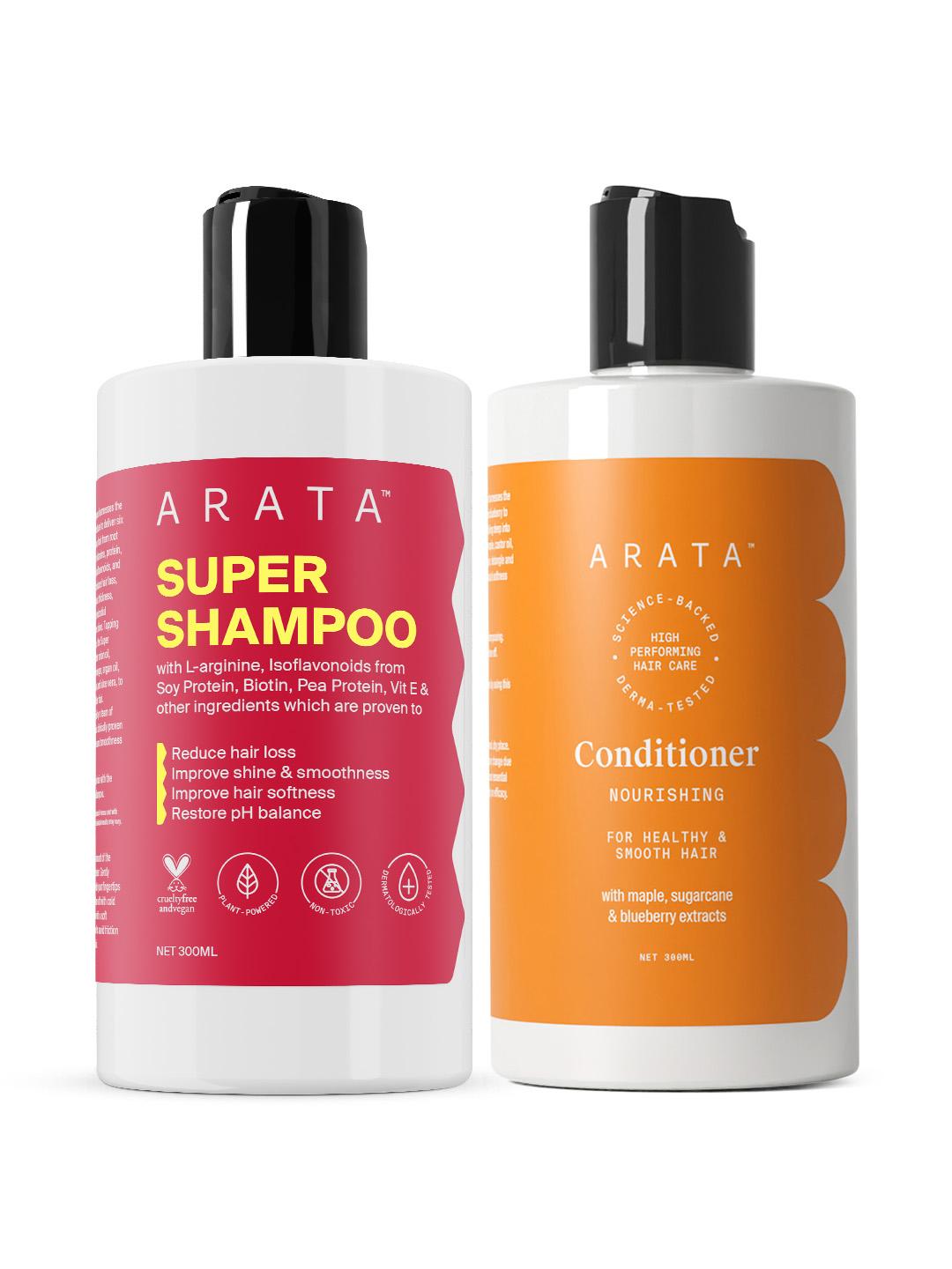 Buy ARATA Hair Fall Control Combo Shampoo & Conditioner 300 Ml Each ...