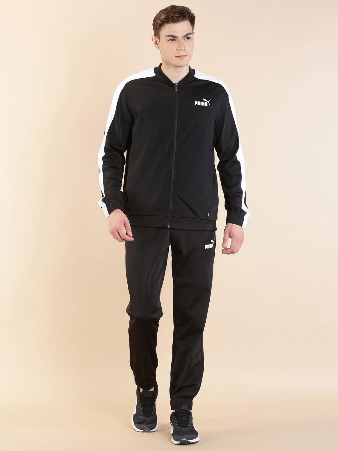 Buy Puma Men Regular Fit Solid Baseball Tricot Sustainable Tracksuit ...