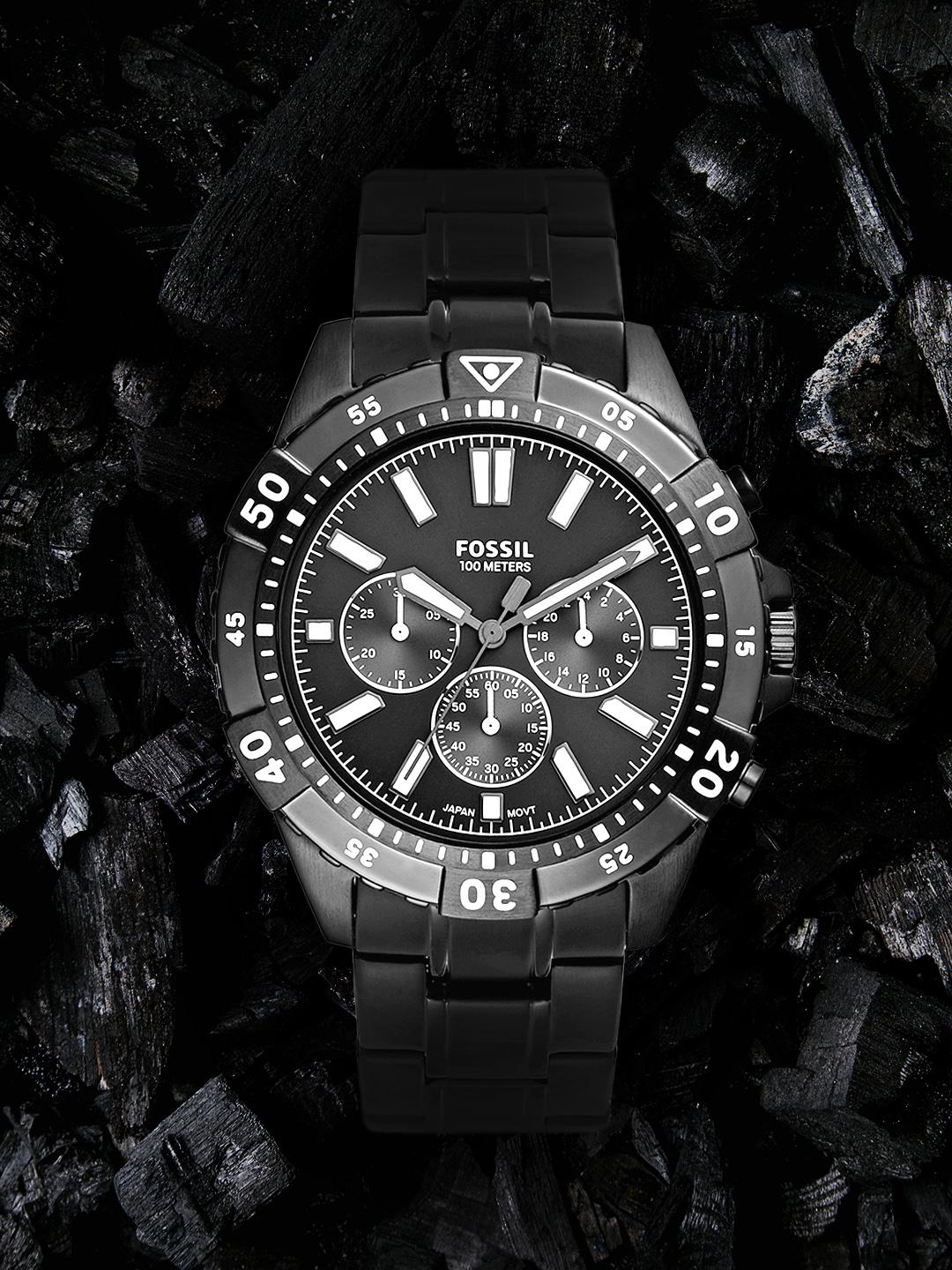 Buy Fossil Men Black Garrett Analogue Watch FS5773 - Watches for Men ...
