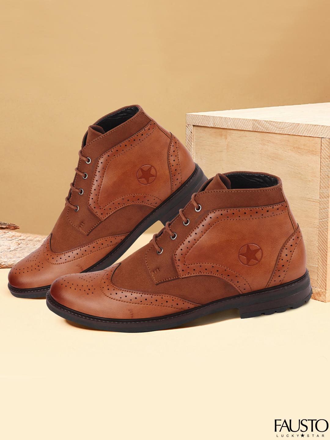 Buy Fausto Men Flat Boots - Boots for Men 13776148 | Myntra