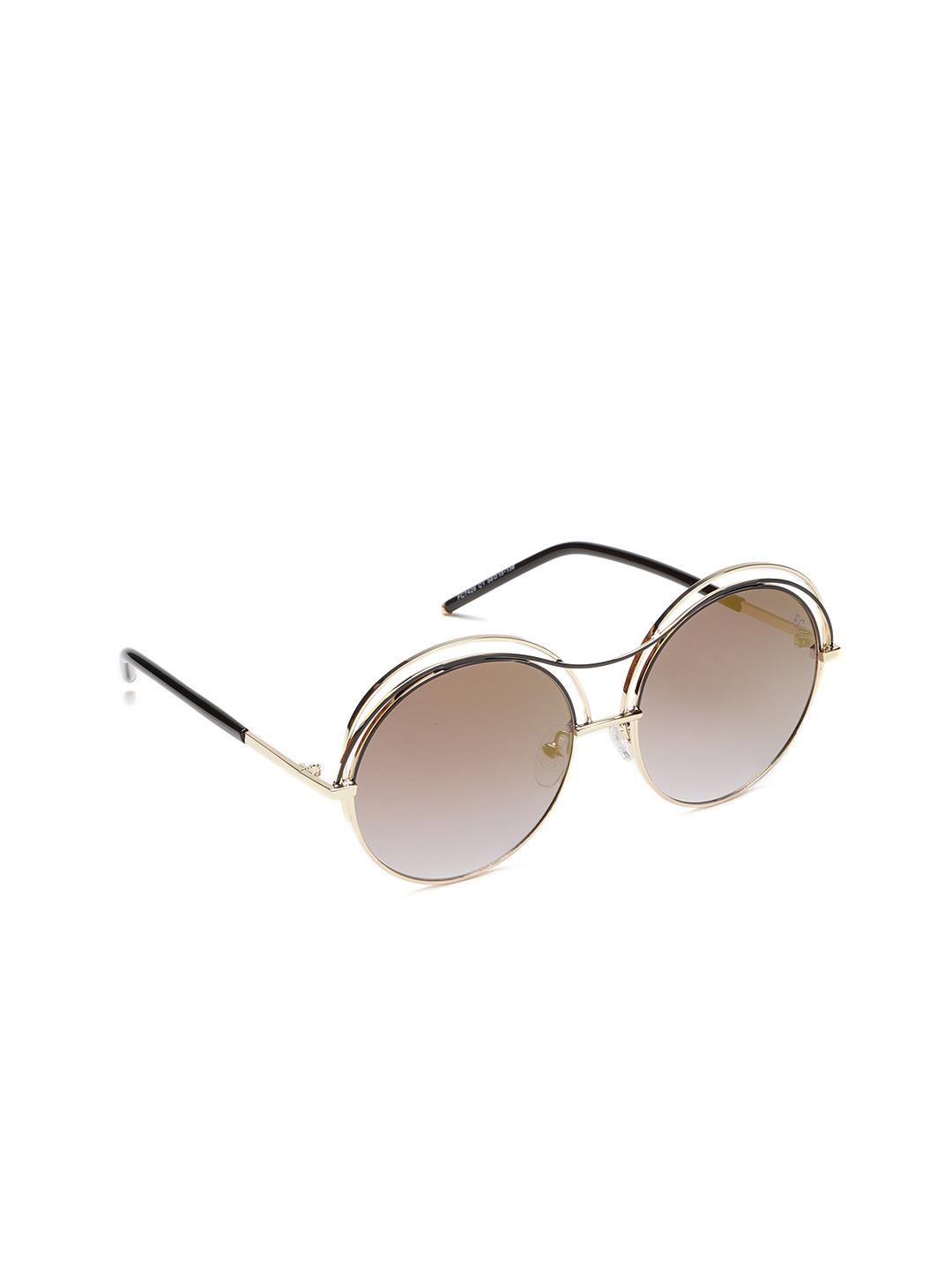 Buy French Connection Women Pink Lens & Gold Toned Round Sunglasses FC ...