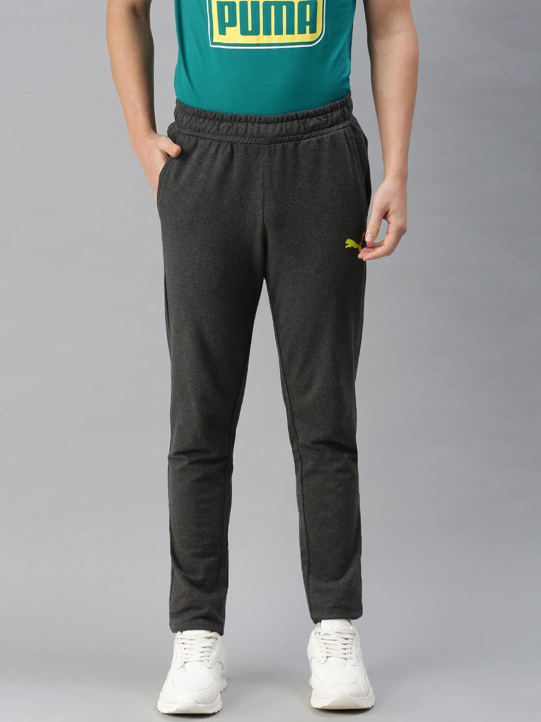 Buy Puma Men Slim Fit Solid Straight Fit Graphic 11 Track Pant - Track ...