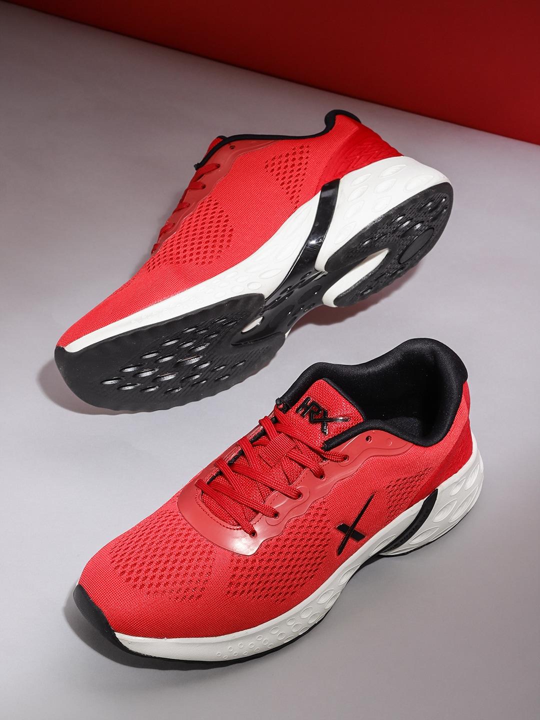 Buy HRX By Hrithik Roshan Men Red Knit Run 1.2 Running Shoes - Sports ...