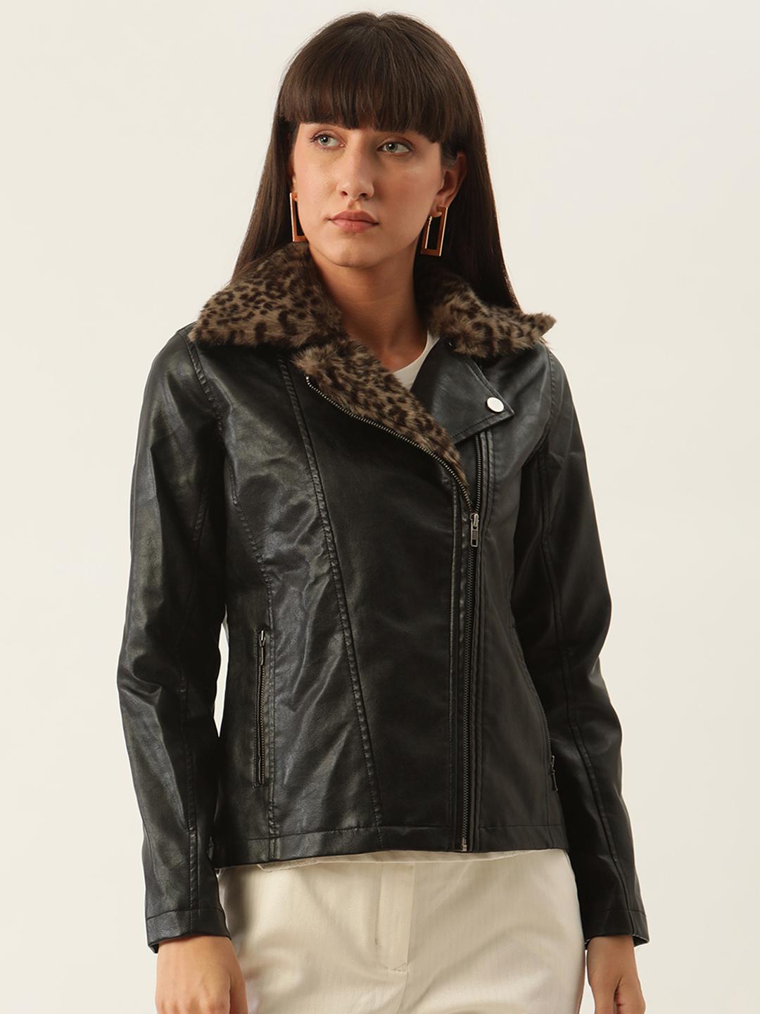 Buy ZOELLA Women Black Biker Jacket - Jackets for Women 14228198 | Myntra