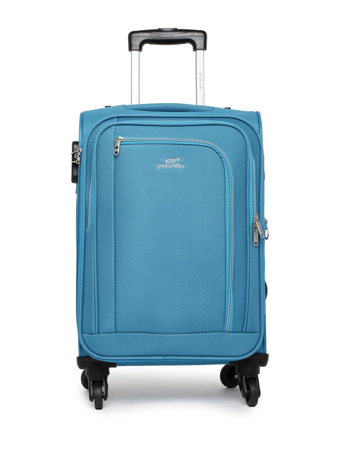 Buy Pronto Unisex Blue Madrid 4 W Spinner 57 Small Trolley Bag ...
