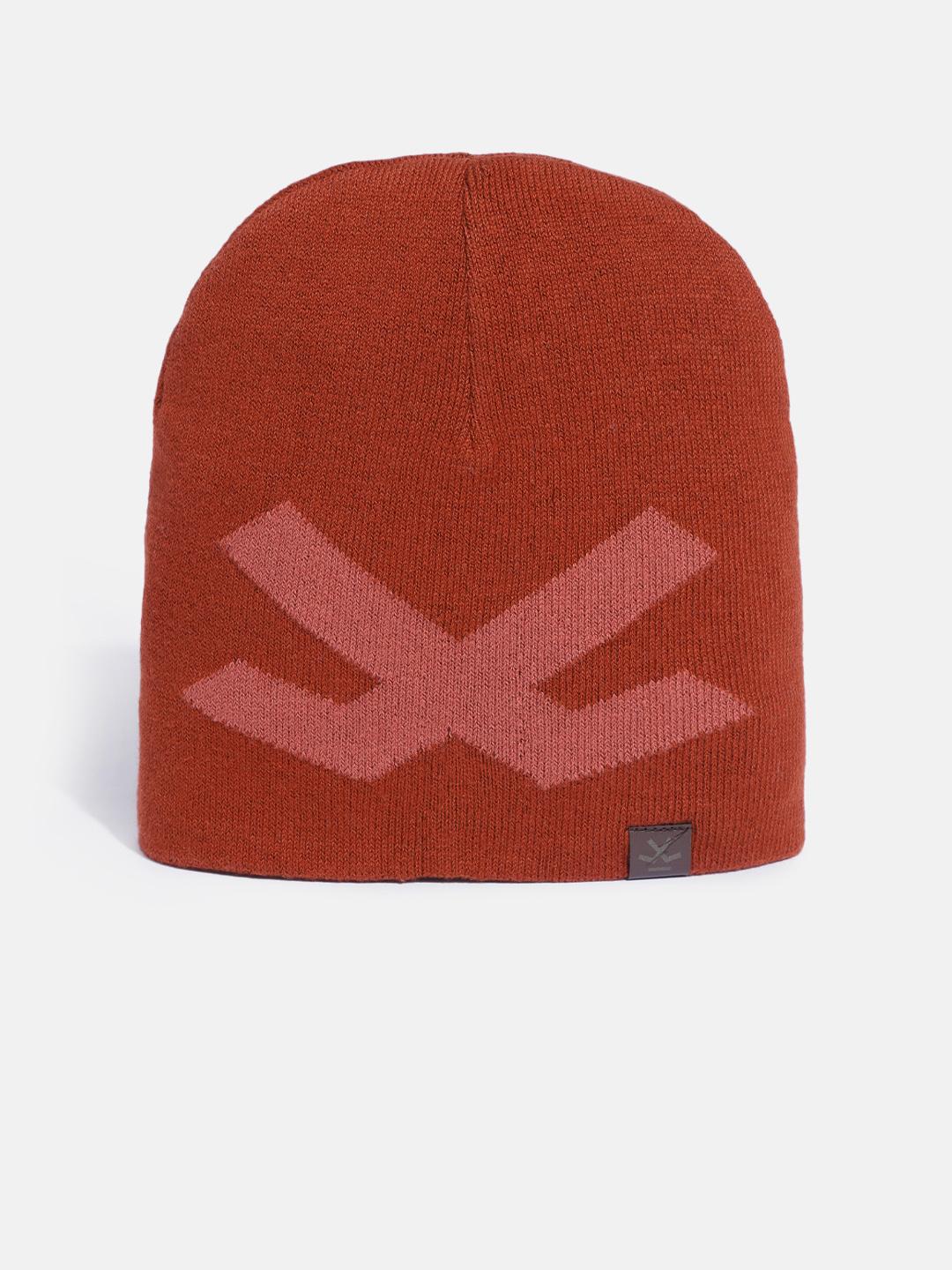 Buy WROGN Unisex Red Brand Logo Printed Beanie - Caps for Unisex ...