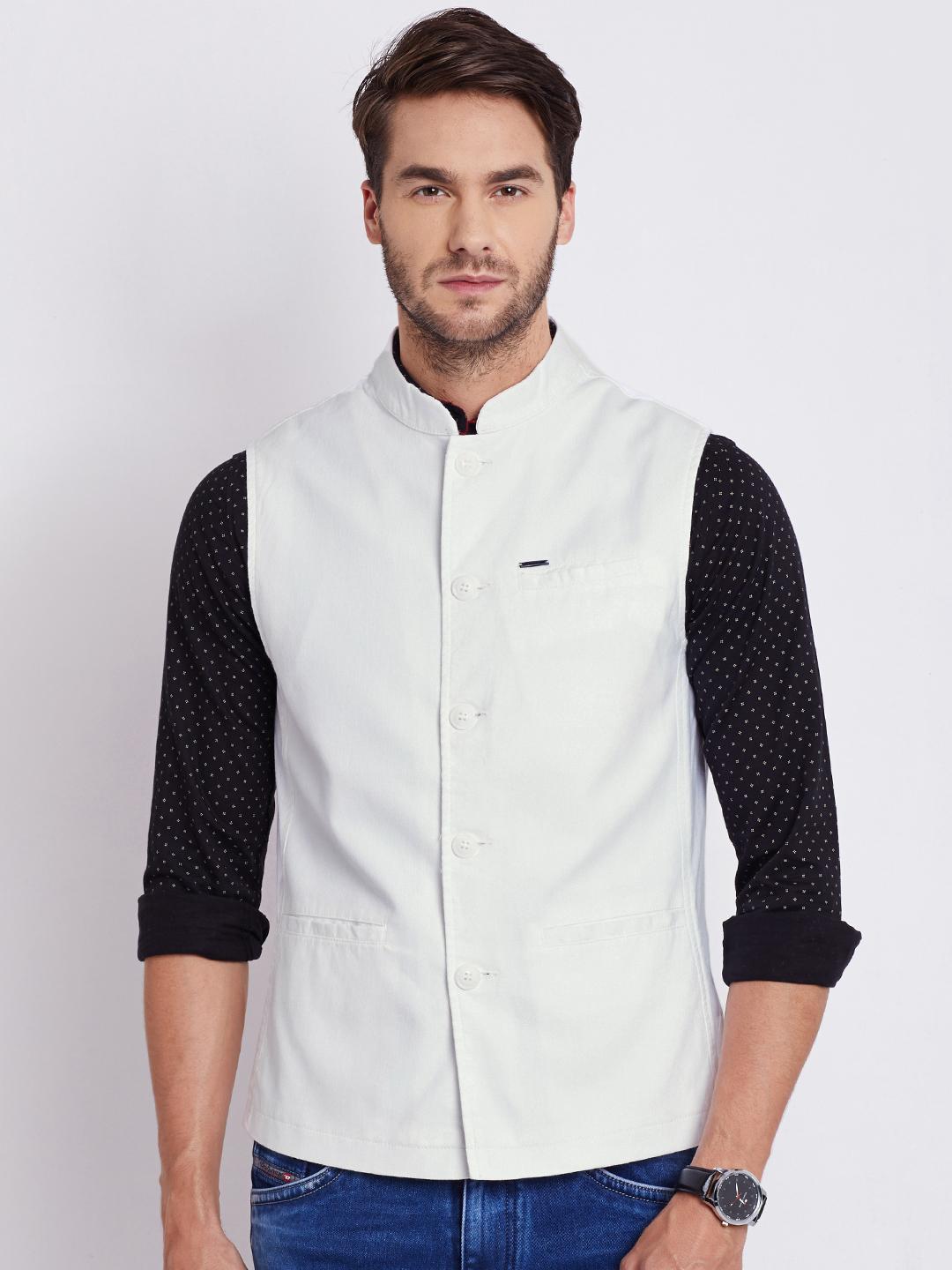 Buy Numero Uno White Nehru Jacket - Jackets for Men 1470499 | Myntra